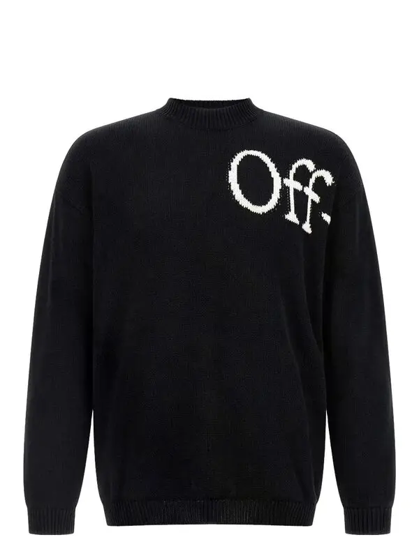 Off-White Logo-print Cotton Sweater - Black