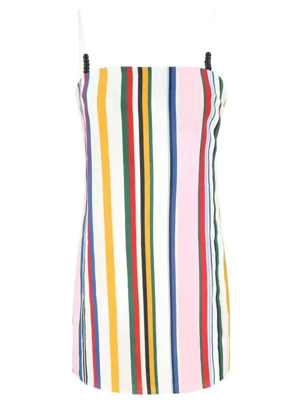 CALA DE LA CRUZ Ancona Striped Mini Dress - White