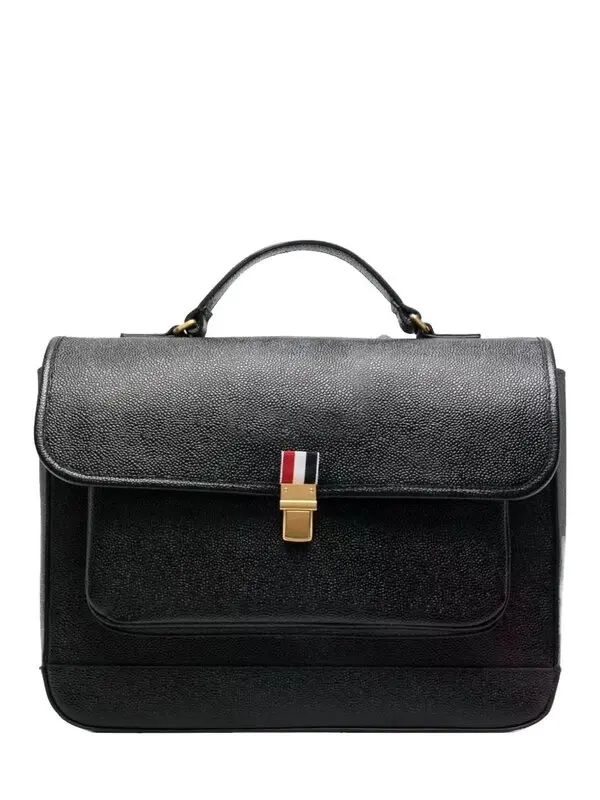 Thom Browne Pebbled Leather Backpack - Black