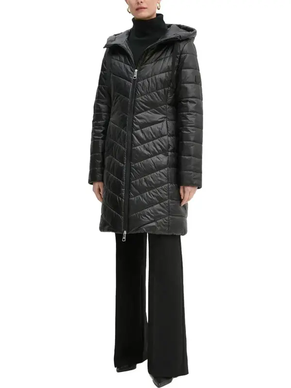BOSS Quilted Coat - Black
