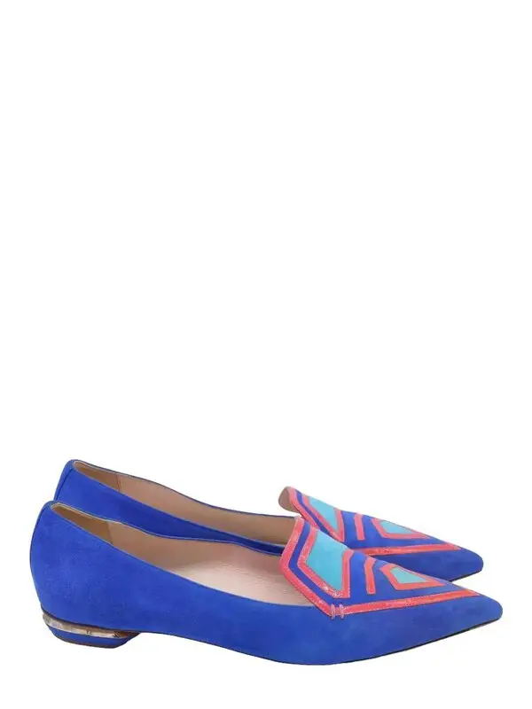 NICHOLAS KIRKWOOD Point-toe Flats - Blue