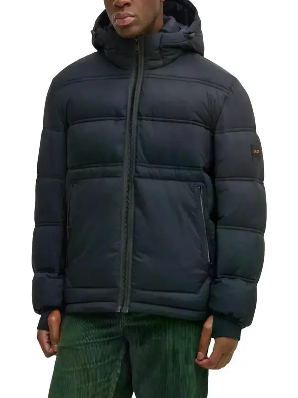 BOSS Hooded Puffer Jacket - Blue