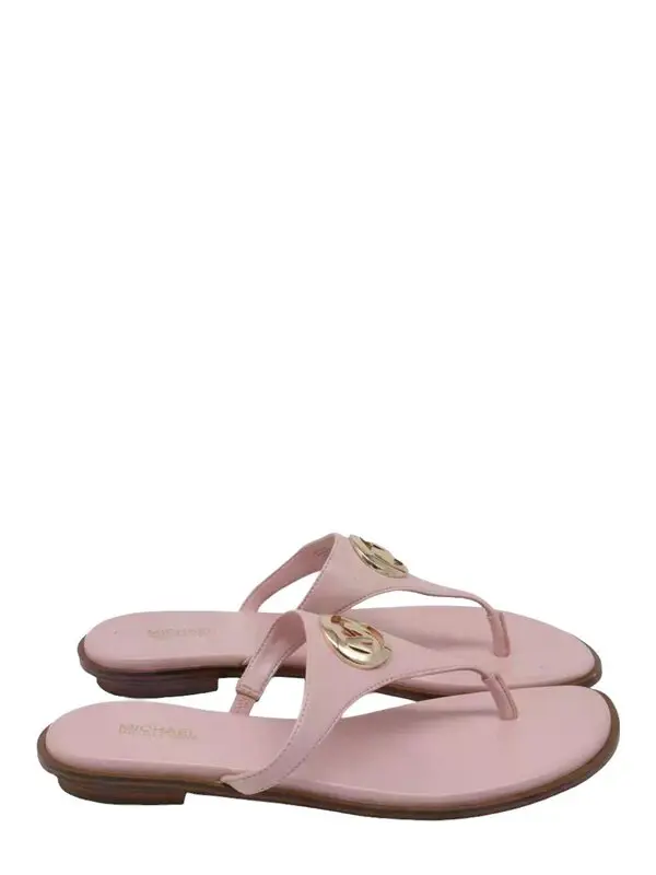Michael Kors Marlena Leather Thong Sandals - Pink