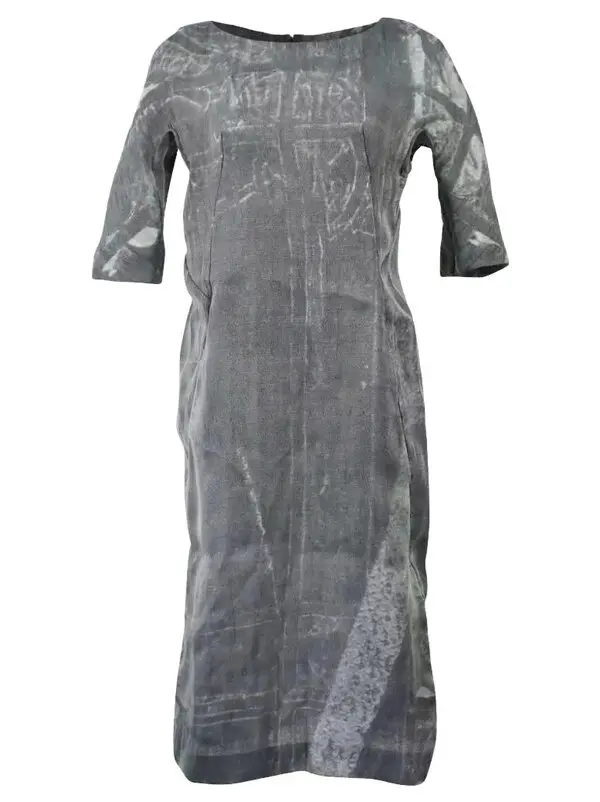 Marni Bleach-effect Midi Dress - Grey