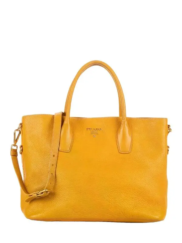 Prada Detachable-strap Tote Bag - Yellow