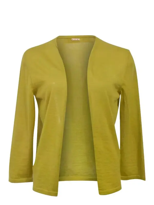 Marni Wool Open-front Cardigan - Yellow