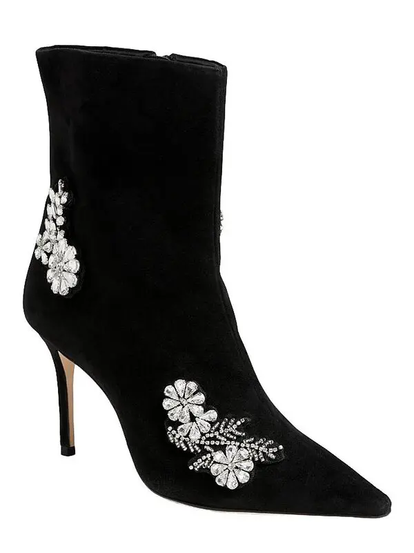 Cinq À Sept Mia Crystal Embellished Boots - Black/crystal