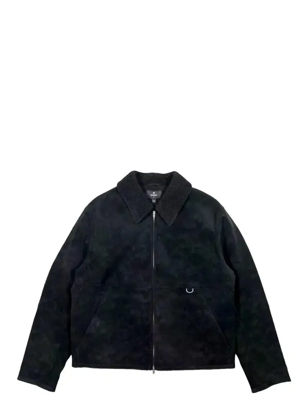 REPRESENT Shearling-collar Zip-front Jacket - Black