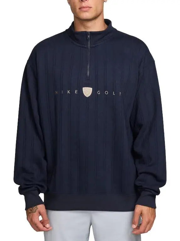 Nike Therma-fit Half-zip Sweatshirt - College Navy/limestone