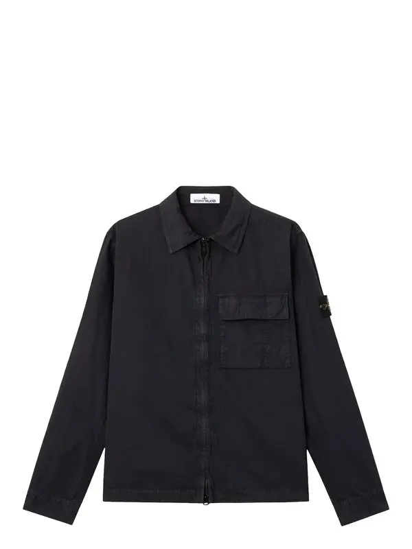 Stone Island Cotton Overshirt - Black