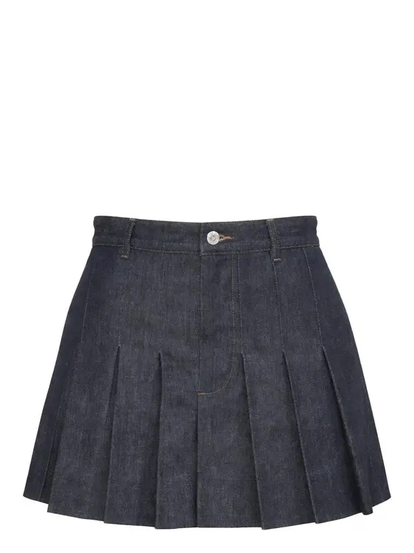A.p.c. Mini Pleated Skirt - Blue