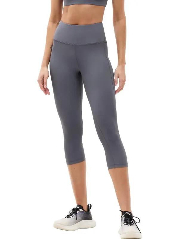 Athleta Interval Stash High Rise Capri - Slate