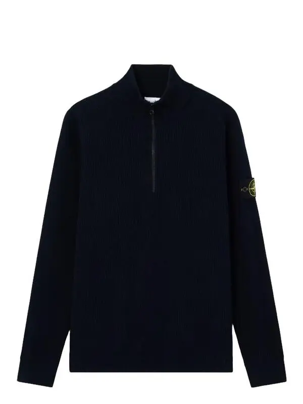 Stone Island Zippered Short Knitwear - Blue