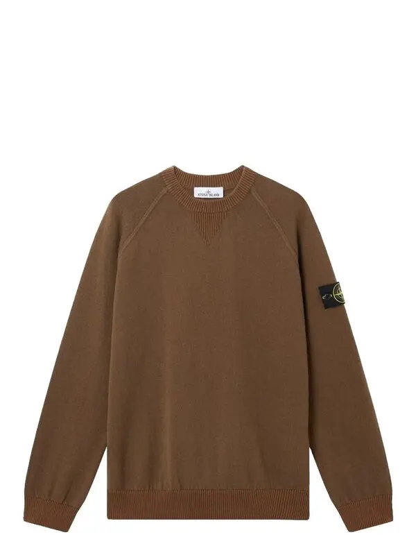 Stone Island Cotton Crewneck Knitwear - Brown
