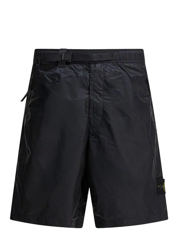 Stone Island Loose Fit Technical Shorts - Blue