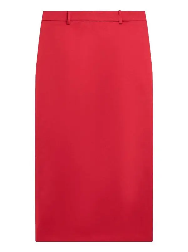 THE FRANKIE SHOP Alrose Satin Midi Skirt - Red