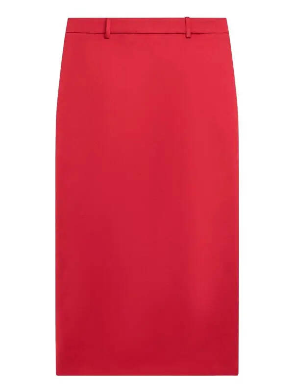THE FRANKIE SHOP Alrose Satin Midi Skirt - Red