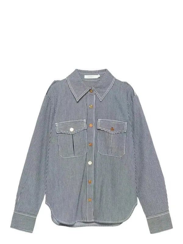 Zimmermann Striped Denim Top - Blue