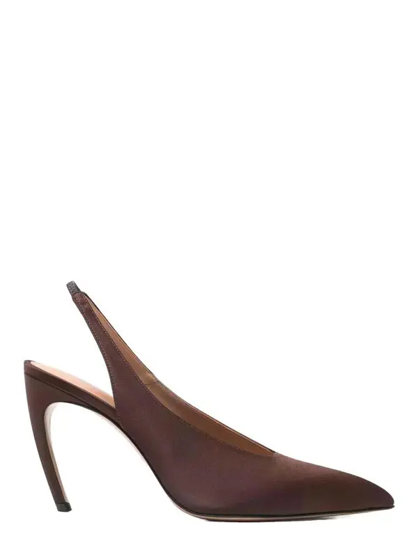 Attico Pointed Slingback Pumps - Brown