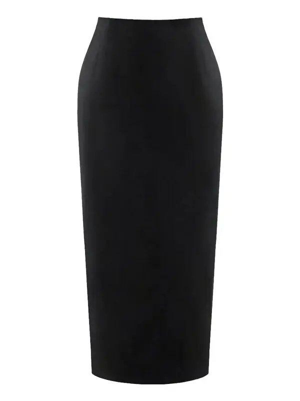 POST MERIDIEM Peplum Maxi Skirt - Black