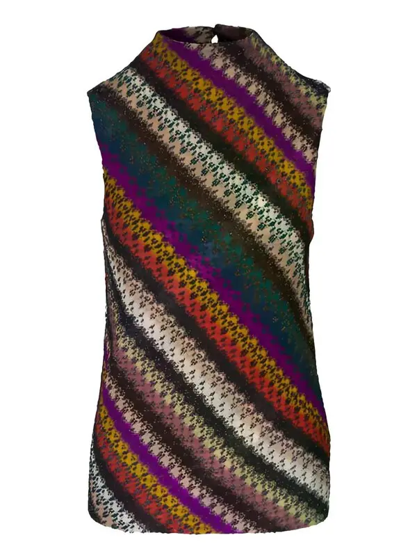Missoni Diagonal Striped Knitwear - Brown
