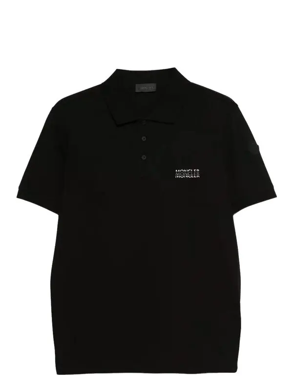 Moncler Cotton Polo Shirt - Black