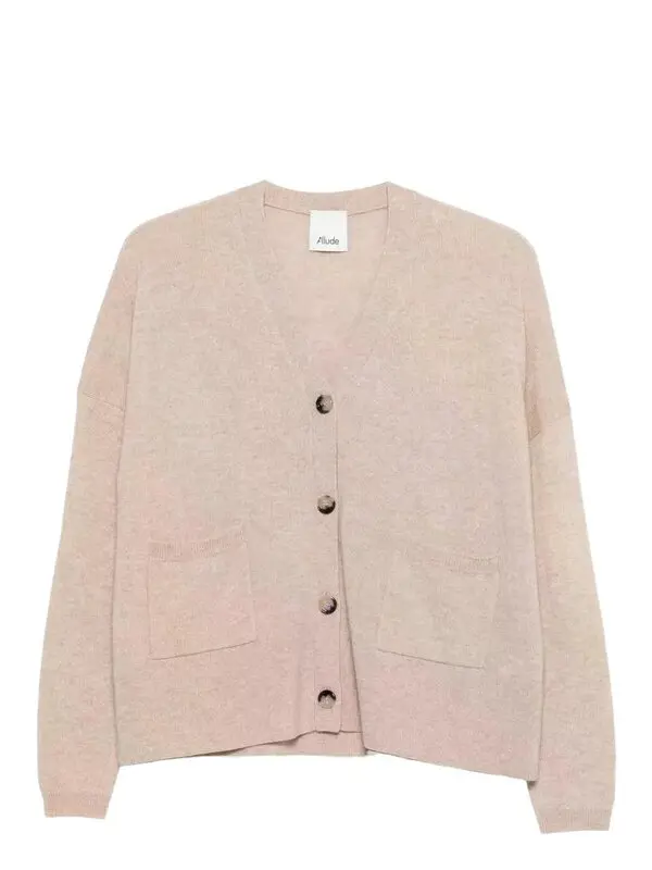 ALLUDE Pockets Button Cardigan - Neutrals