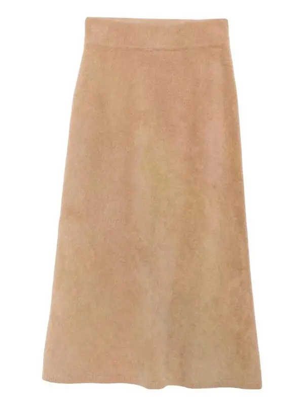 LISA YANG Asta Elasticated-waistband Midi Skirt - Neutrals