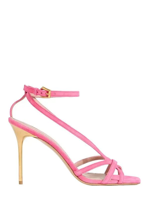 Balmain Ruby Suede Sandals - Pink