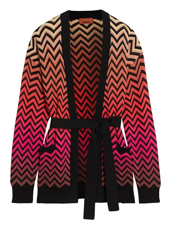 Missoni Crochet-knit Cotton-blend Cardigan - Fuchsia