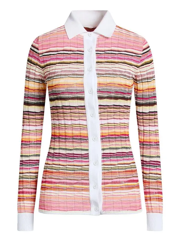 Missoni Spacedyed Ribbed Cottonblend Shirt - Pink