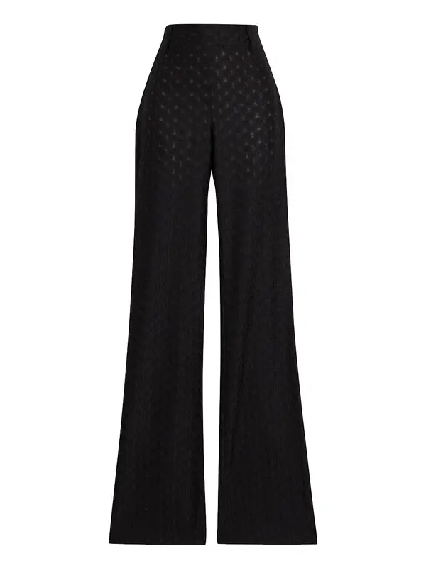 Missoni Crochet-knit Flared Pants - Black