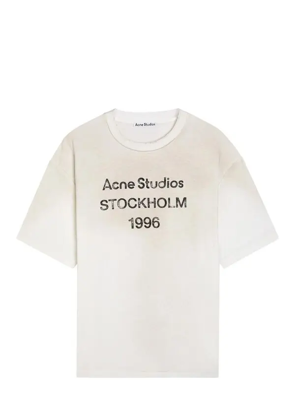 Acne Studios Exford Printed Cotton-blend T-shirt - White