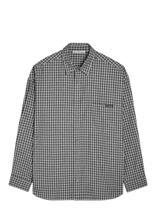 Acne Studios Plaid Cotton Shirt - Black And White
