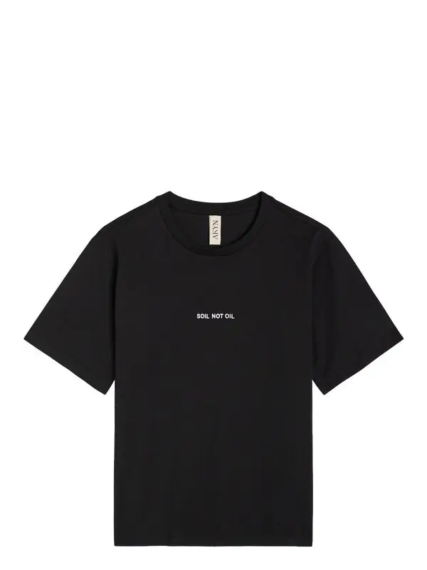 AKYN Adria Embroidered T-shirt - Black