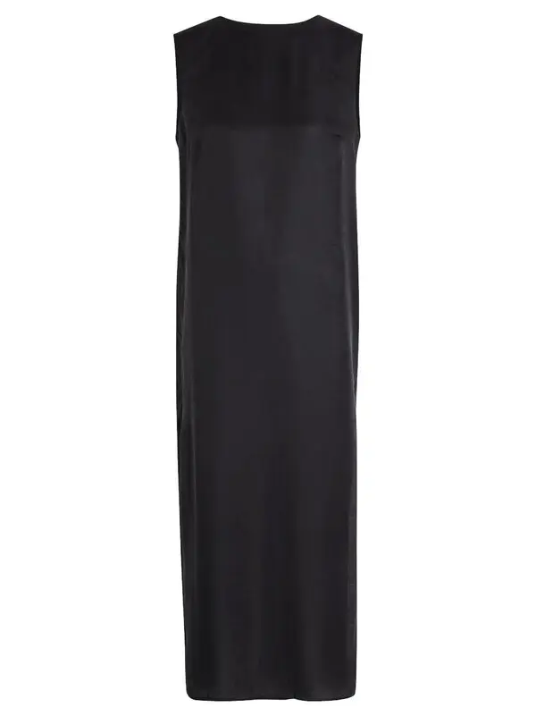 AKYN Blake Cowl-back Lyocell Midi Dress - Black