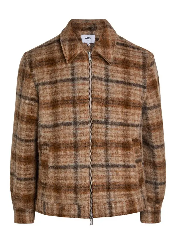 WAX LONDON Heath Checked Wool-blend Jacket - Multicoloured 1