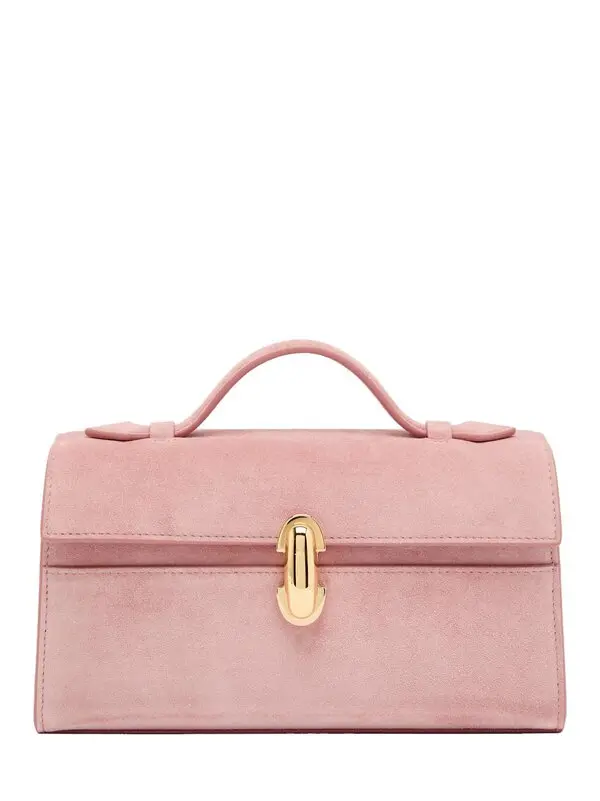 Savette Symmetry Suede Pochette - Pink