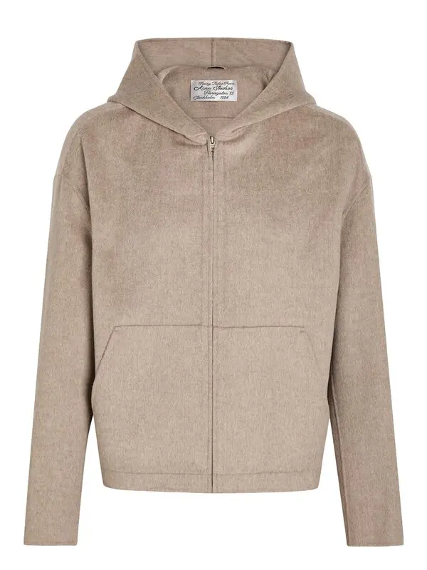 Acne Studios Wool And Cashmere-blend Jumper With Hood - Ecru