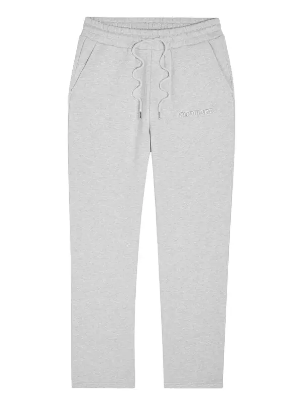 GOD MADE Signature Logo Straight-leg Cotton Sweatpants - Grey