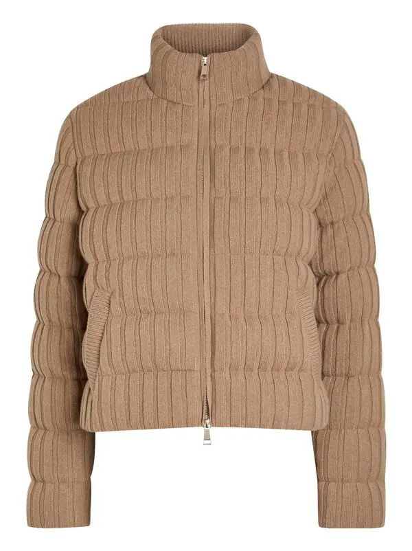 Moncler Padded Wool And Cashmere-blend Jacket - Cream