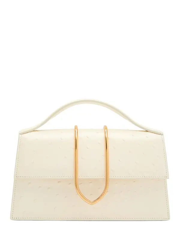 Jacquemus Le Grand Bambino Polka Dot Top Handle Bag - Ivory