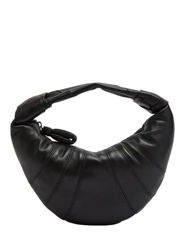 LEMAIRE Fortune Croissant Mini Leather Shoulder Bag - Black