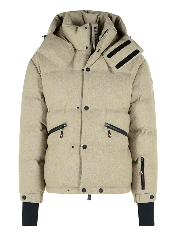 Moncler Krun Virgin Wool Ski Jacket - Beige