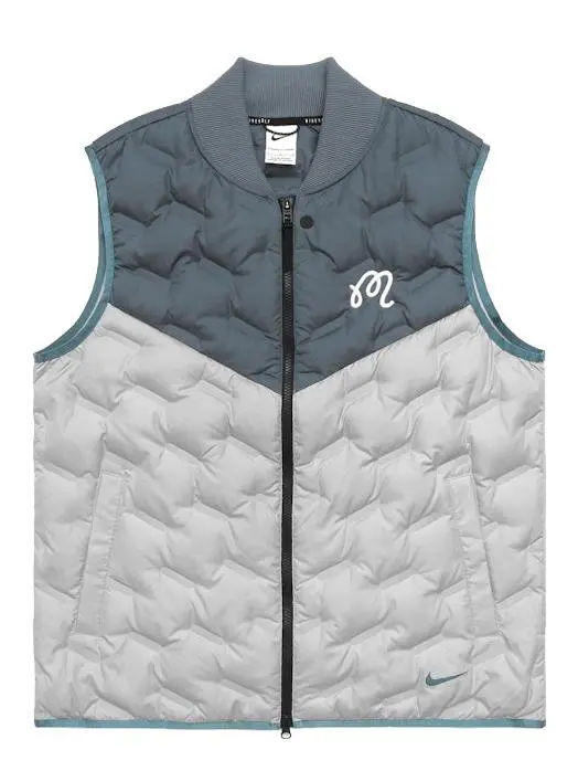 MALBON X Nike Therma-fit Adv Repel Full-zip Vest - Hasta/light Smoke Grey
