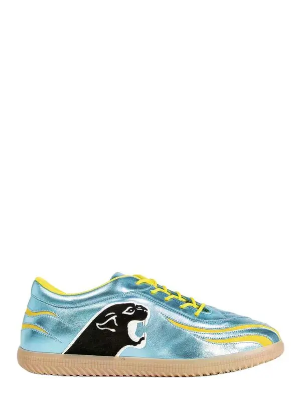 Valentino Garavani Kicky Laminated Nappa Trainers - Blue