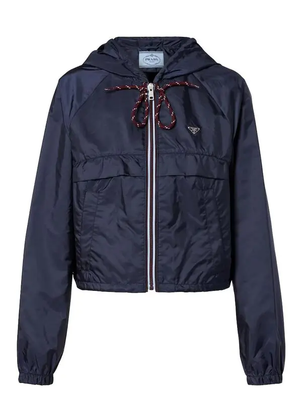 Prada Re-nylon Hooded Jacket - Blue