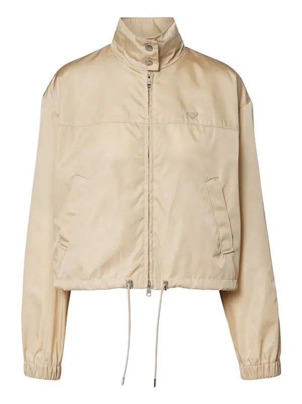 Prada Re-nylon Hooded Jacket - Beige