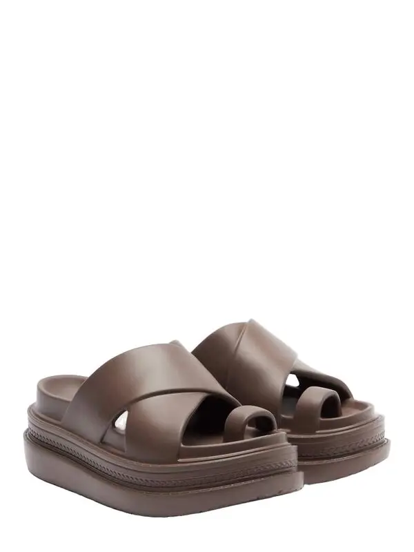 Sacai Platform Slides - Brown