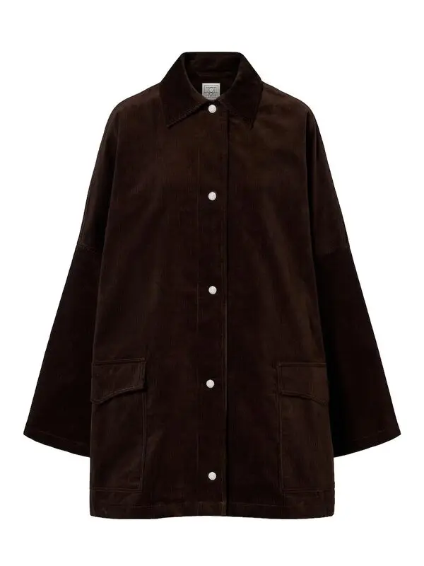 TOTEME Cotton Corduroy Overshirt - Brown